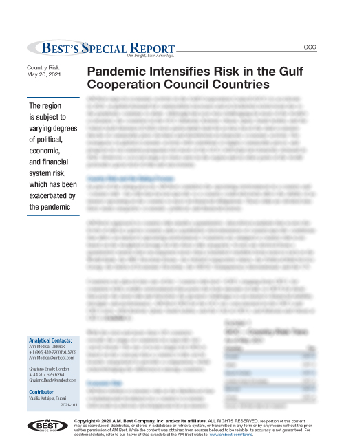 Special Report: Pandemic Intensifies Risk in the Gulf Cooperation ...