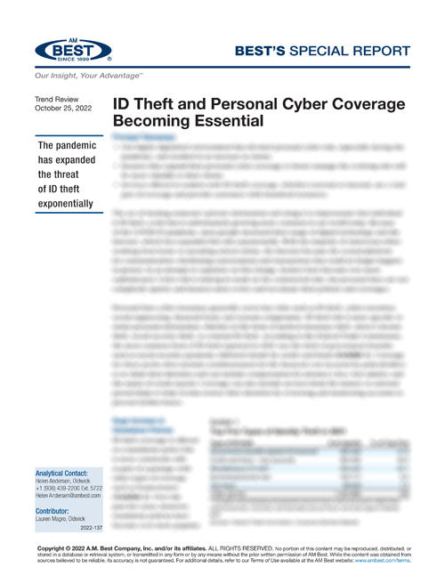 Special Report: ID Theft and Personal Cyber Coverage Becoming Essential
