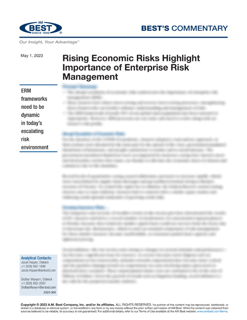 Commentary: Rising Economic Risks Highlight Importance of Enterprise ...